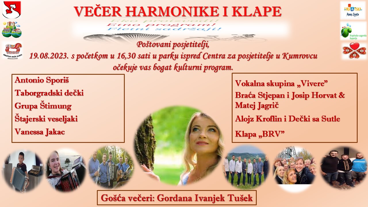 Program: Eko, etno, fletno festival Kumrovec 2023. – Općina Kumrovec
